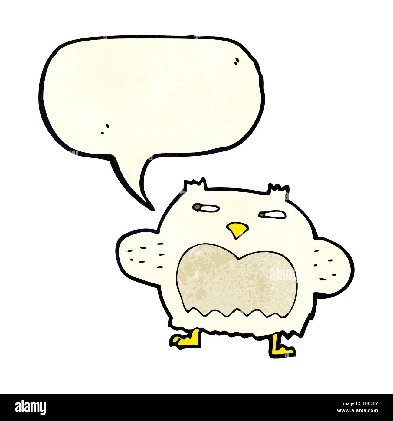 cartoon suspicious owl with speech bubble Stock Vector Image & Art - Alamy