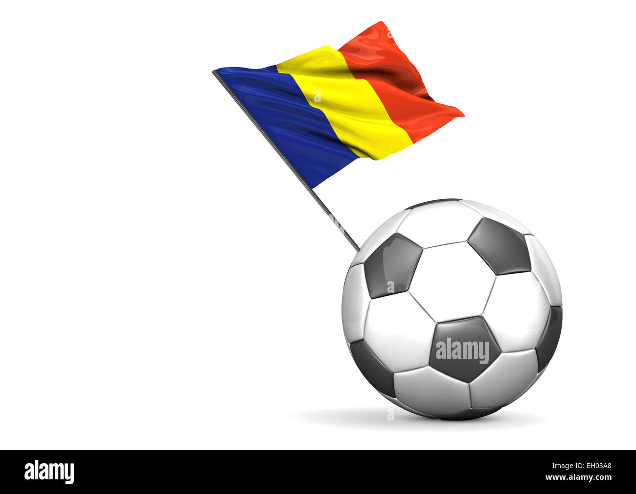 Soccer ball with the flag of romania Cut Out Stock Images & Pictures ...