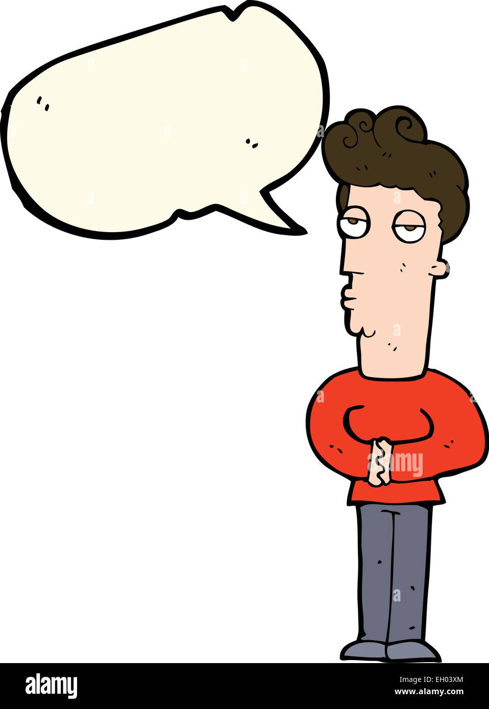 cartoon arrogant man with speech bubble Stock Vector Image & Art - Alamy