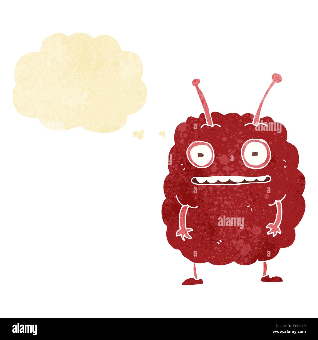 cartoon funny alien monster with thought bubble Stock Vector Image ...