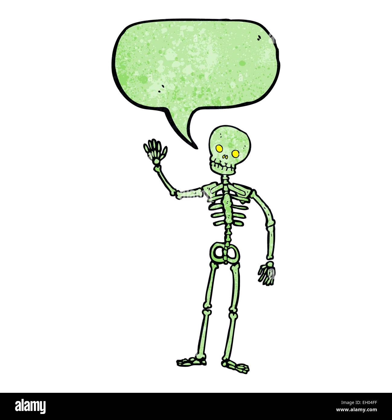 Drawing cute cartoon waving skeleton hi-res stock photography and ...