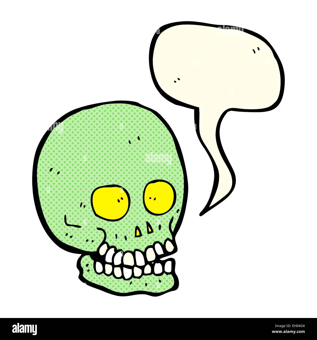 Cartoon crazy skull bubble hi-res stock photography and images - Alamy