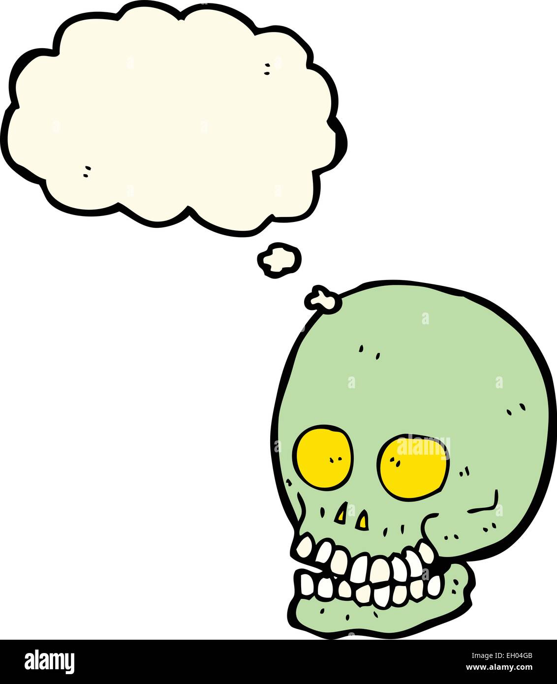 Cartoon crazy skull bubble hi-res stock photography and images - Alamy