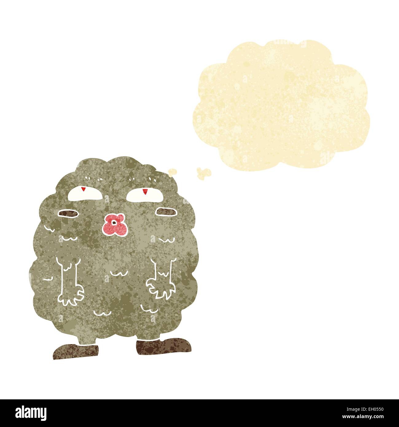 funny cartoon monster with thought bubble Stock Vector Image & Art - Alamy