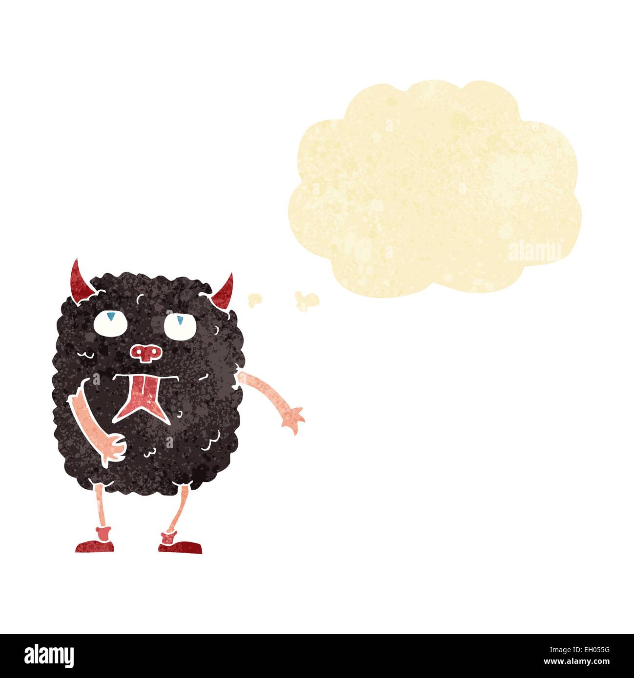 funny cartoon monster with thought bubble Stock Vector Image & Art - Alamy