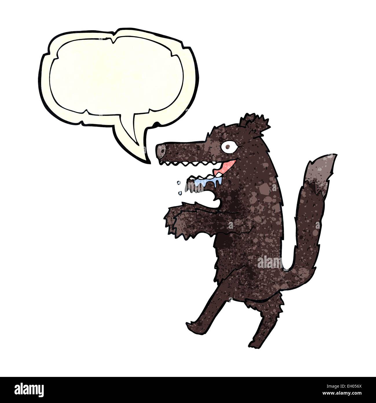 cartoon big bad wolf with speech bubble Stock Vector Image & Art - Alamy