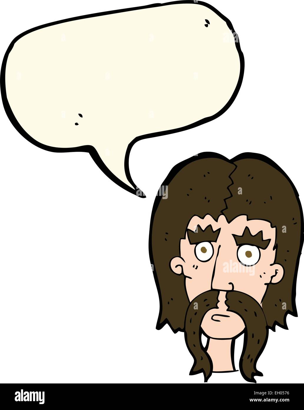 cartoon man with long mustache with speech bubble Stock Vector Image ...