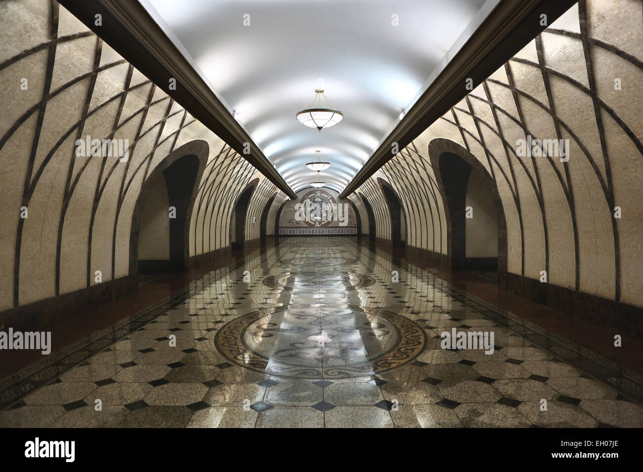 underground modern walkway interior Stock Photo - Alamy