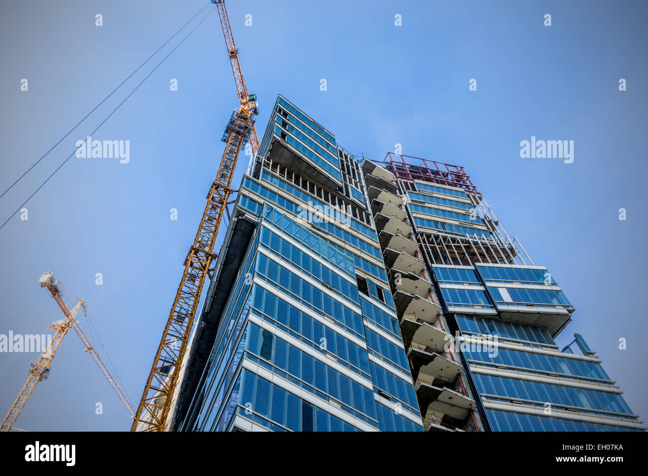 construction of skyscrapers Stock Photo - Alamy