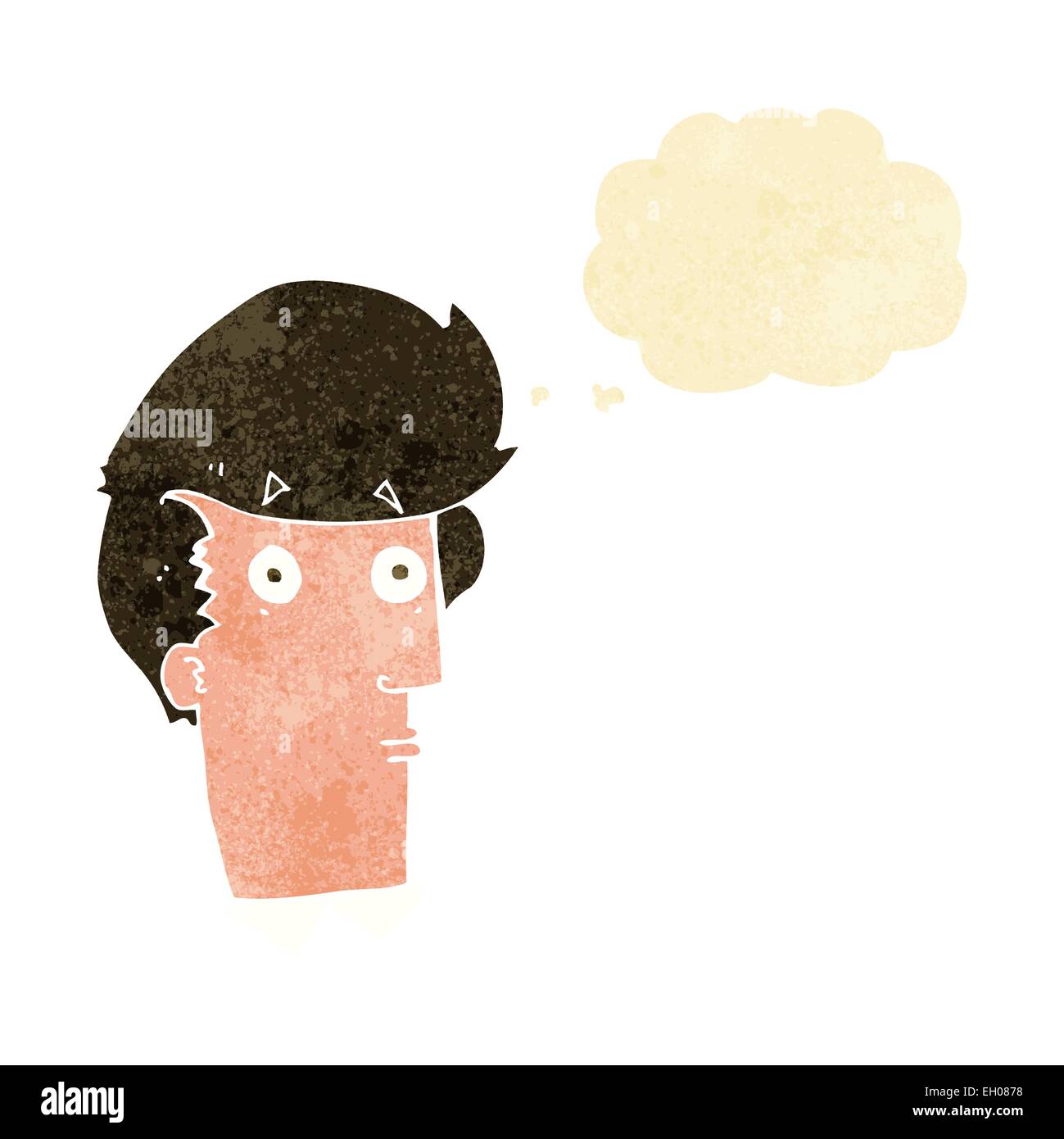 cartoon surprised expression with thought bubble Stock Vector Image ...