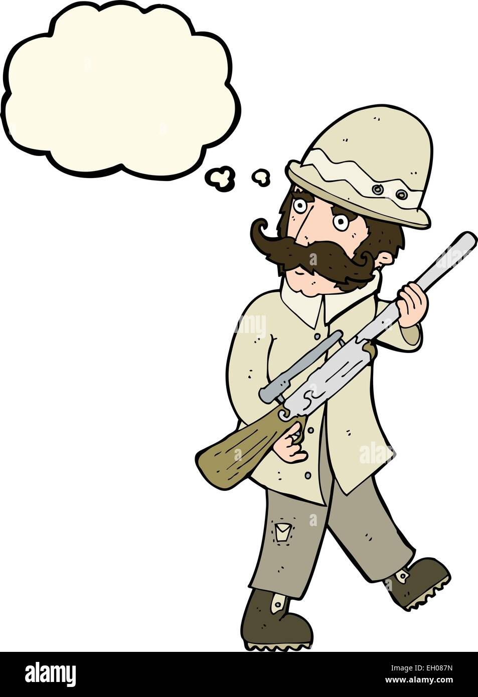 Cartoon big game hunter Stock Vector Images - Alamy