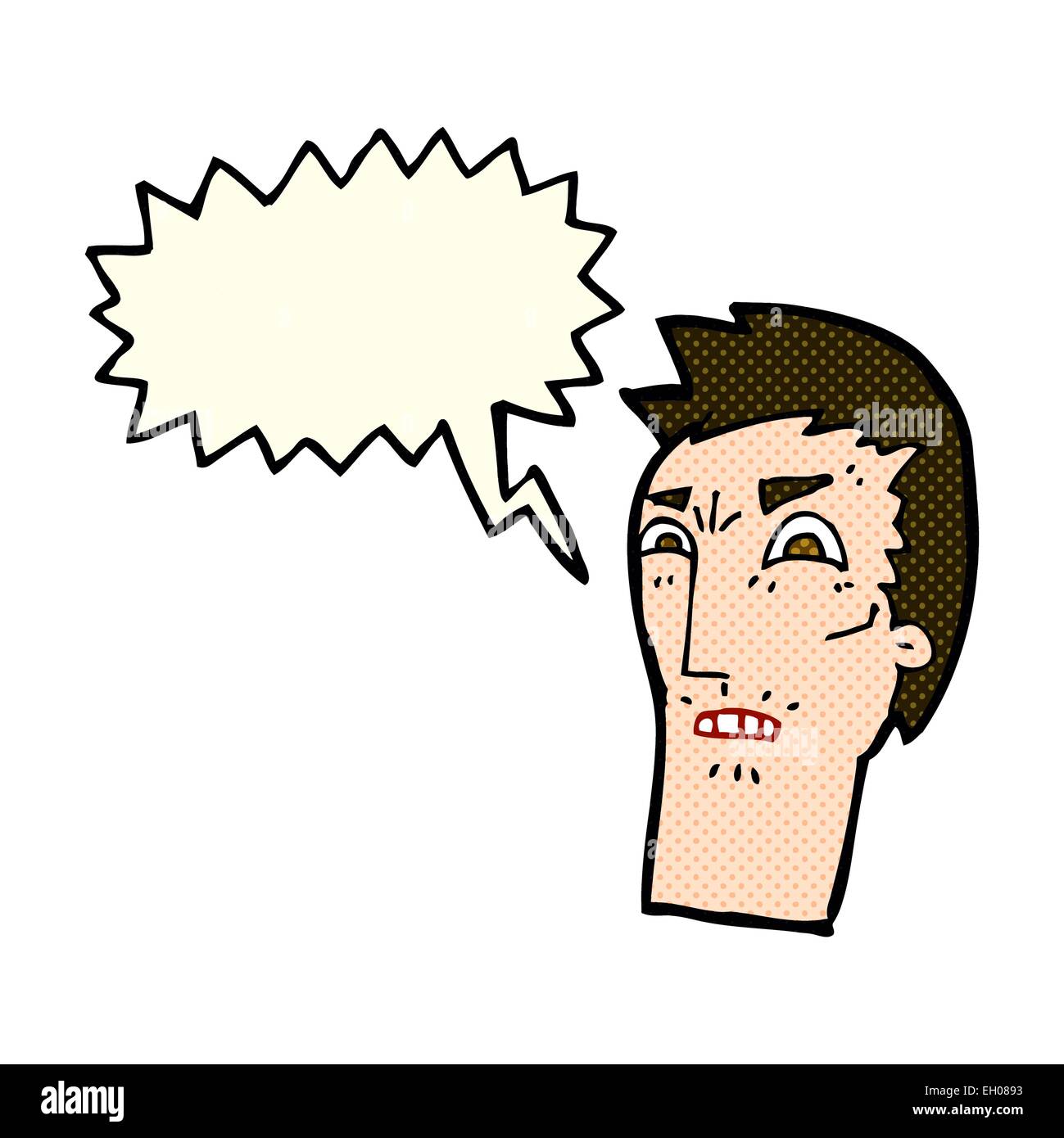 cartoon angry face with speech bubble Stock Vector Image & Art - Alamy