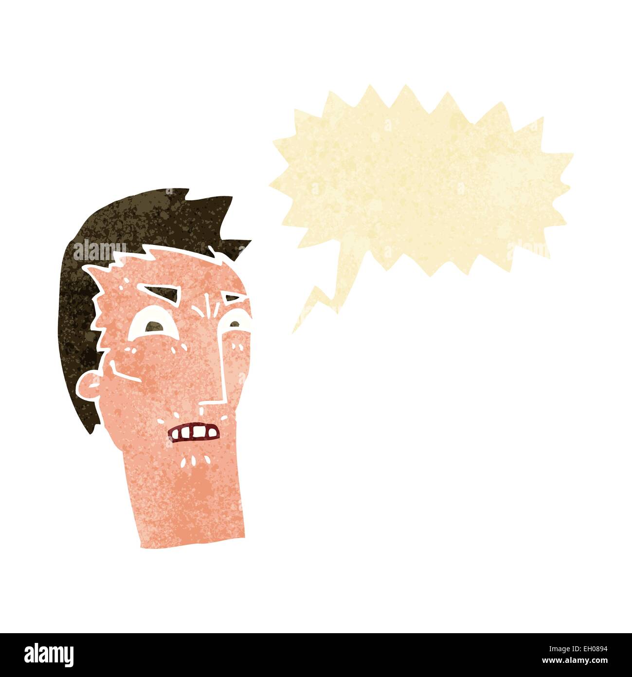 cartoon angry face with speech bubble Stock Vector Image & Art - Alamy