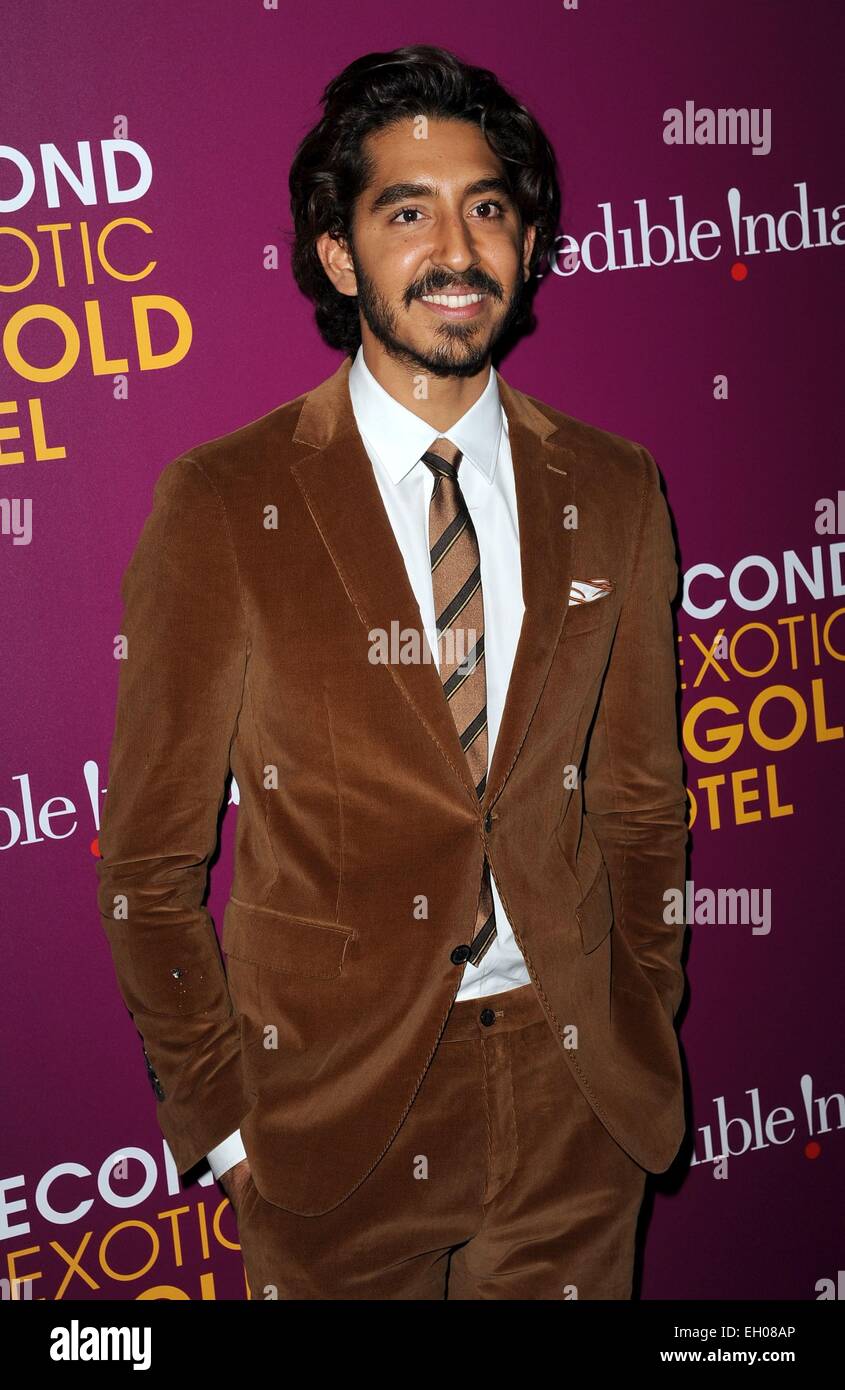 New York, NY, USA. 3rd Mar, 2015. Dev Patel at arrivals for THE SECOND ...