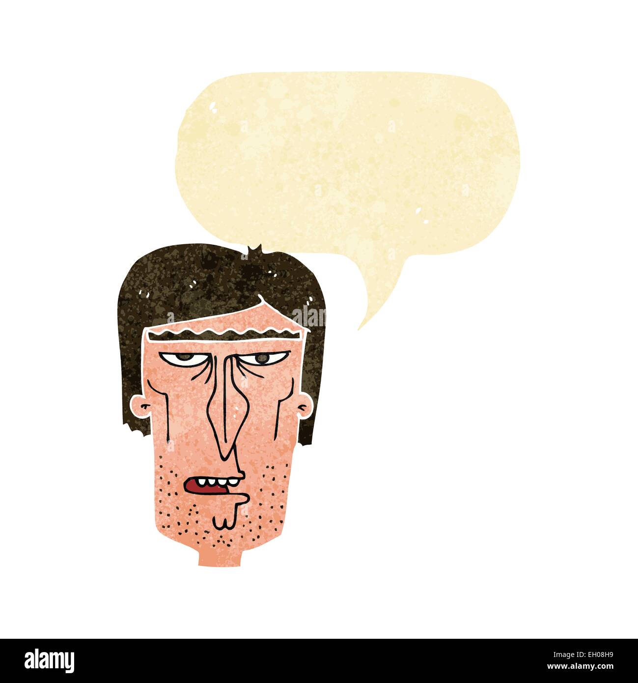 cartoon angry face with speech bubble Stock Vector Image & Art - Alamy