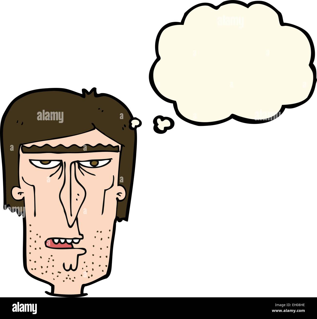 cartoon angry face with thought bubble Stock Vector Image & Art - Alamy