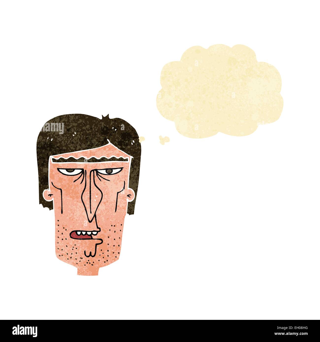 cartoon angry face with thought bubble Stock Vector Image & Art - Alamy