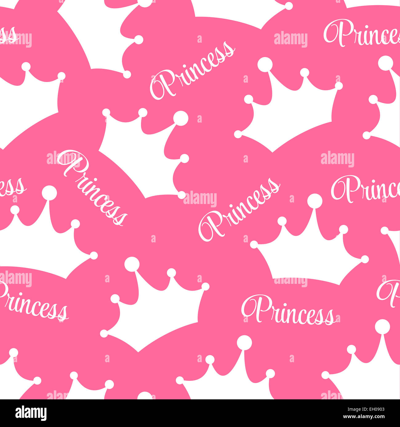 Princess Seamless Pattern Background Vector Illustration Stock Photo ...