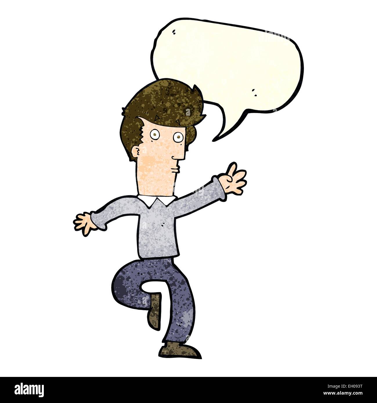 cartoon rushing man with speech bubble Stock Vector Image & Art - Alamy
