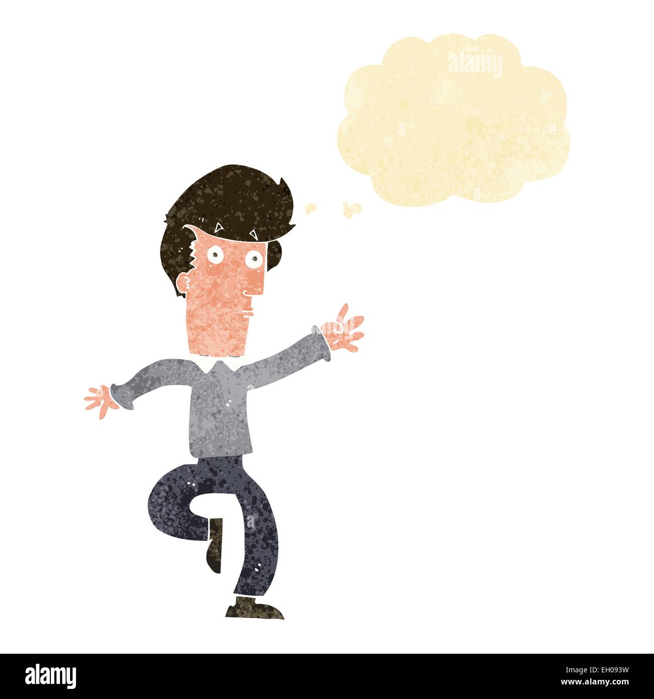cartoon rushing man with thought bubble Stock Vector Image & Art - Alamy