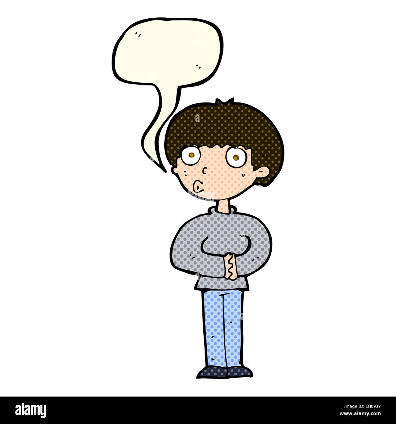 Cartoon boy wondering bubble hi-res stock photography and images - Alamy