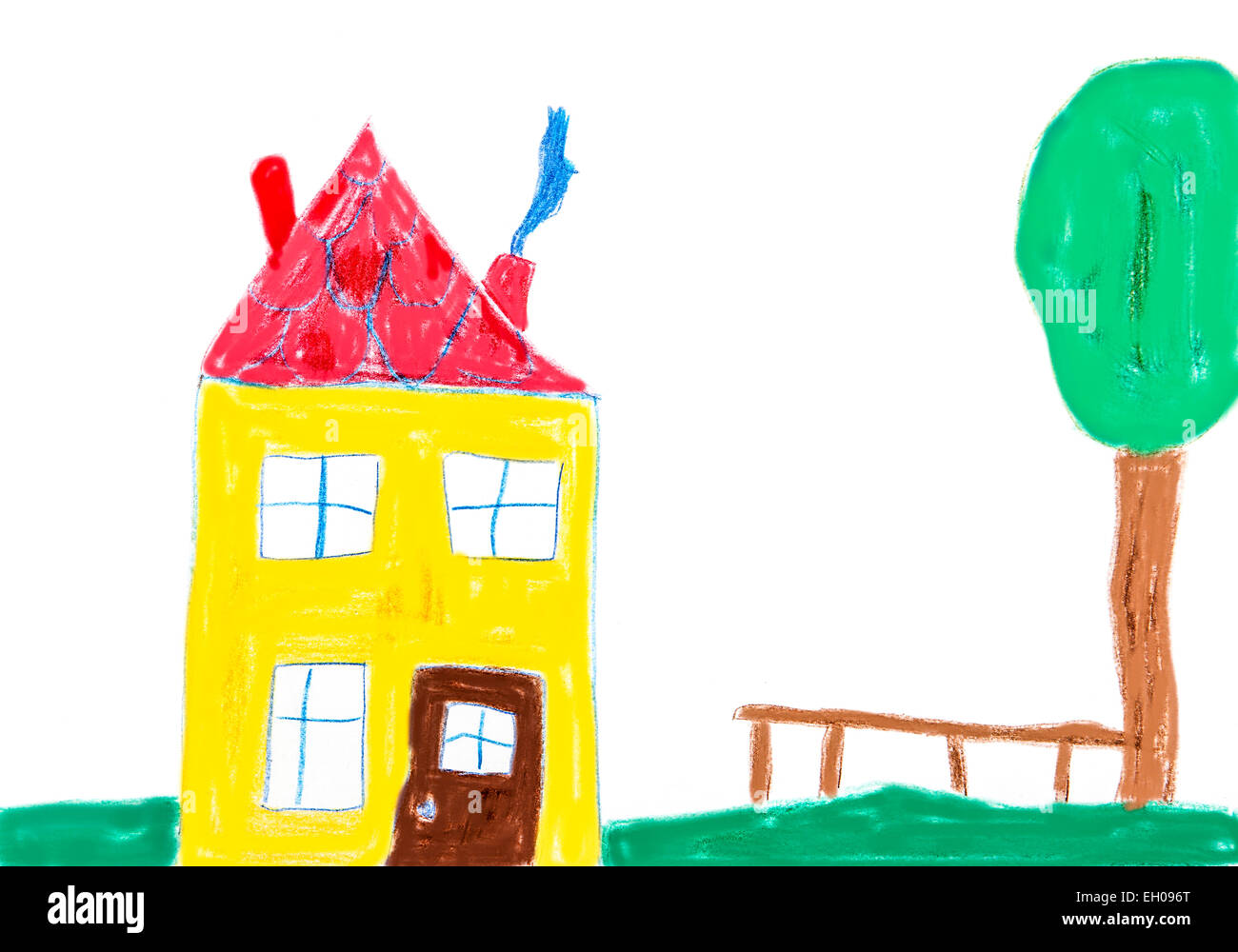 Childlike drawing house hi-res stock photography and images - Alamy