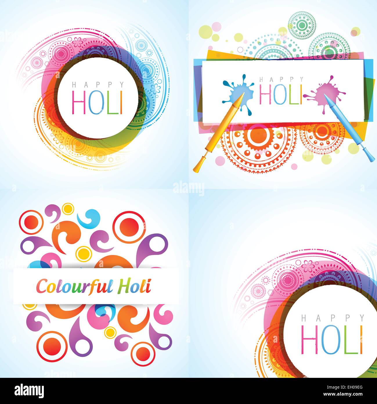 vector collection of holi background illustration Stock Vector Image ...