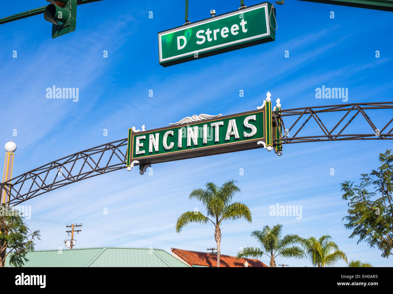 The Encinitas neon sign located along historic Pacific Coast Highway ...