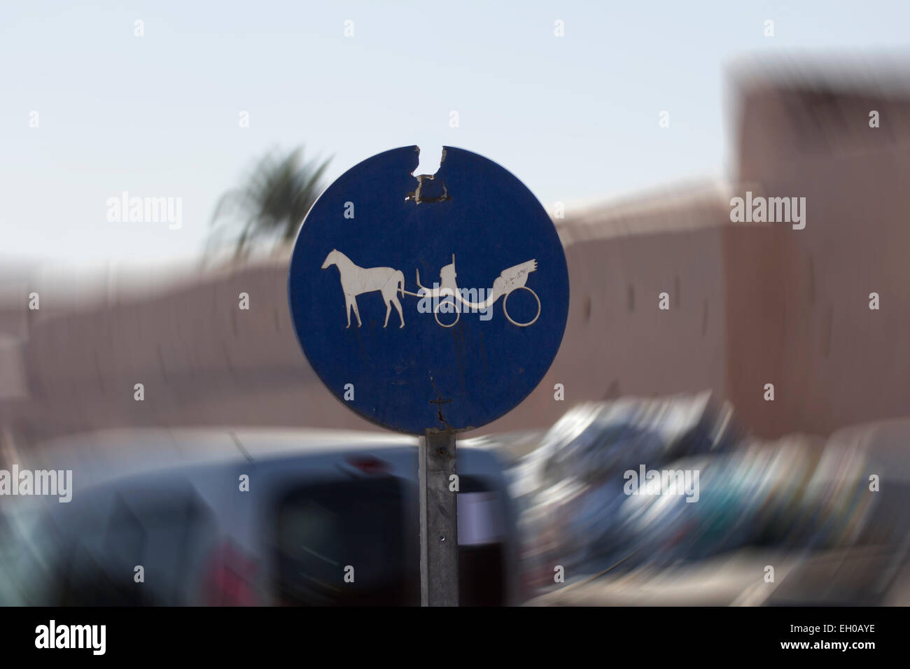 Car Horse-drawn Vehicle Traffic Sign Stock Photo - Alamy