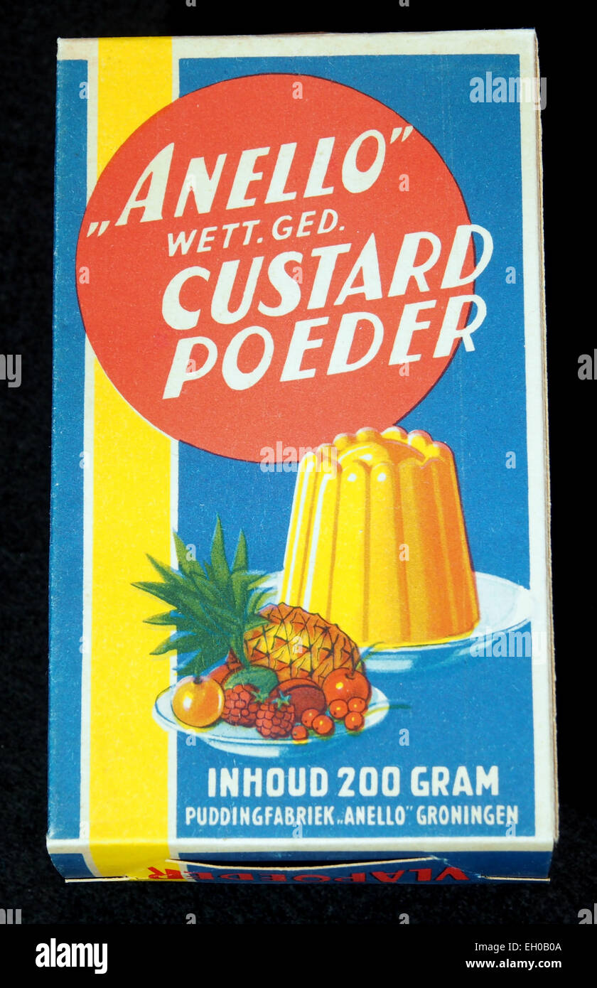 The packaging of Anello Custard Poeder is shown in the image. This ...