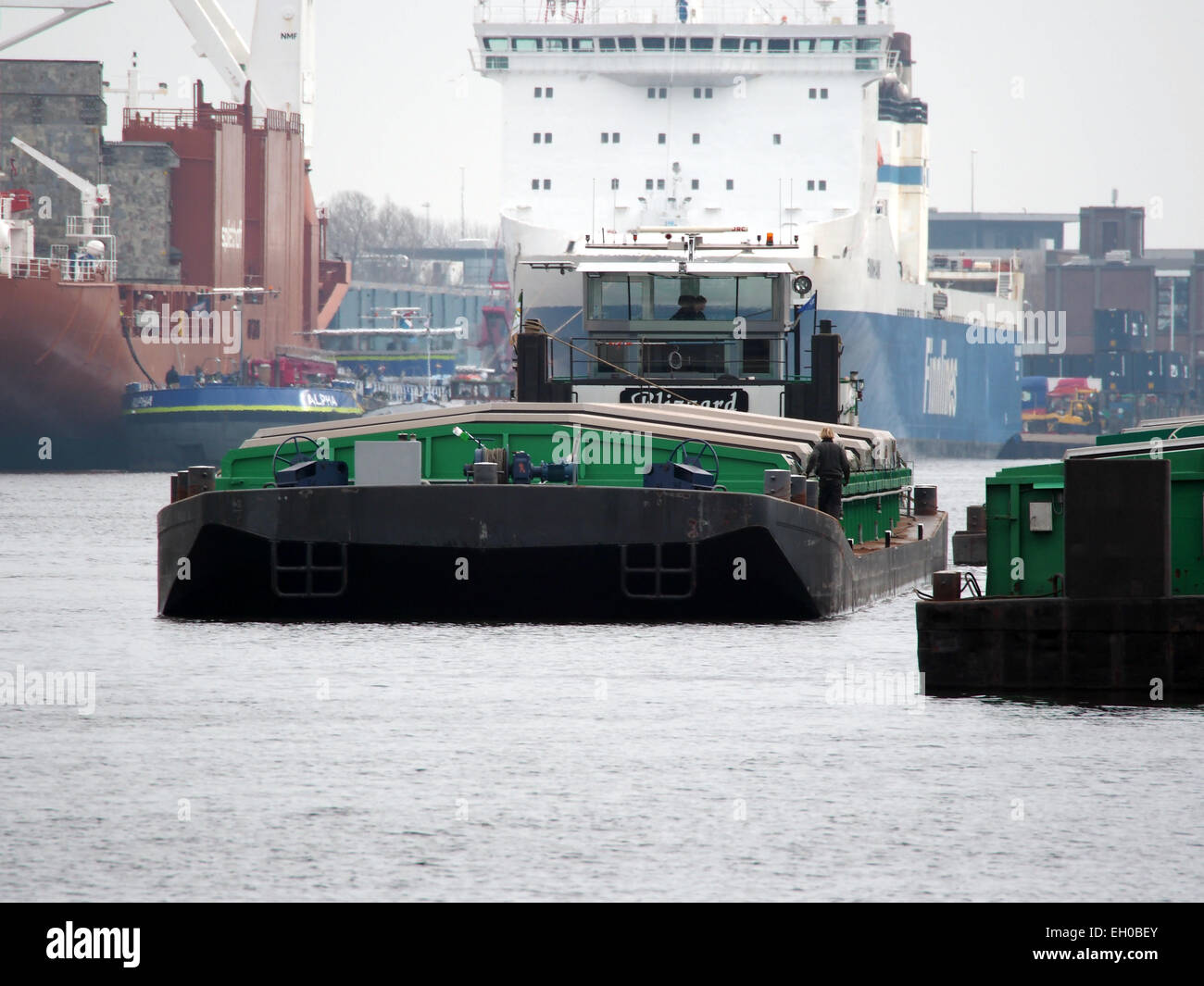 Blizzard ENI 02315499 duwboot met duwbak, pic2 Stock Photo - Alamy