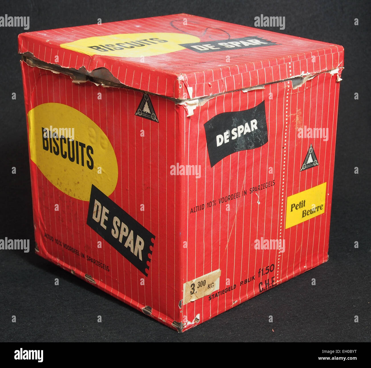 A vintage De Spar Biscuits tin is displayed, highlighting the classic ...