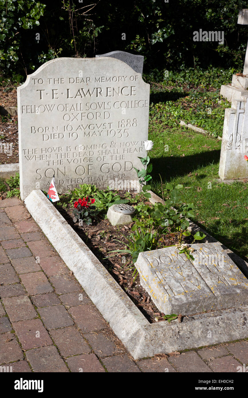 The Grave of T.E. Lawrence, Lawrence of Arabia, Moreton, Devon, England ...