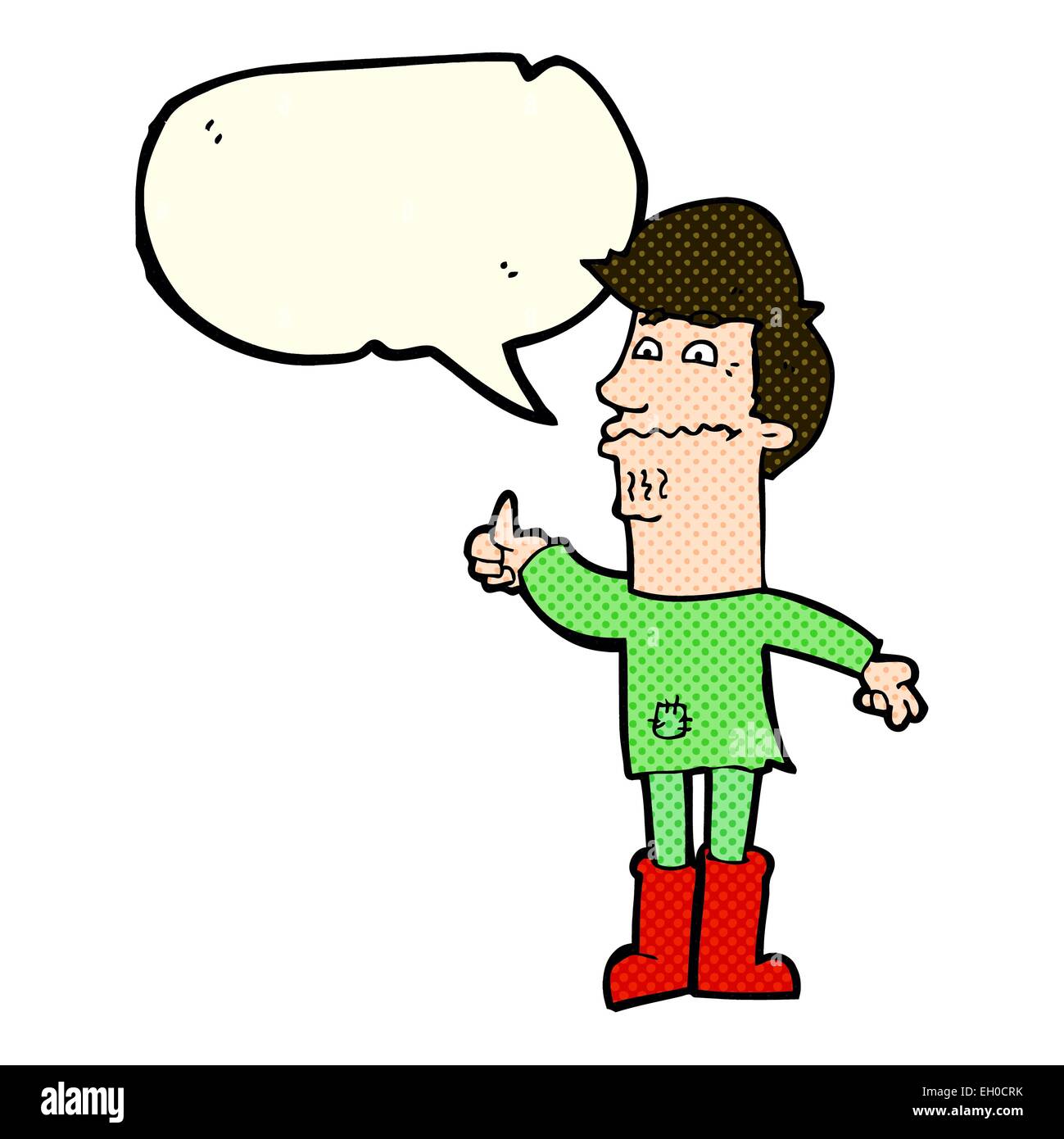 cartoon nervous man with speech bubble Stock Vector Image & Art - Alamy