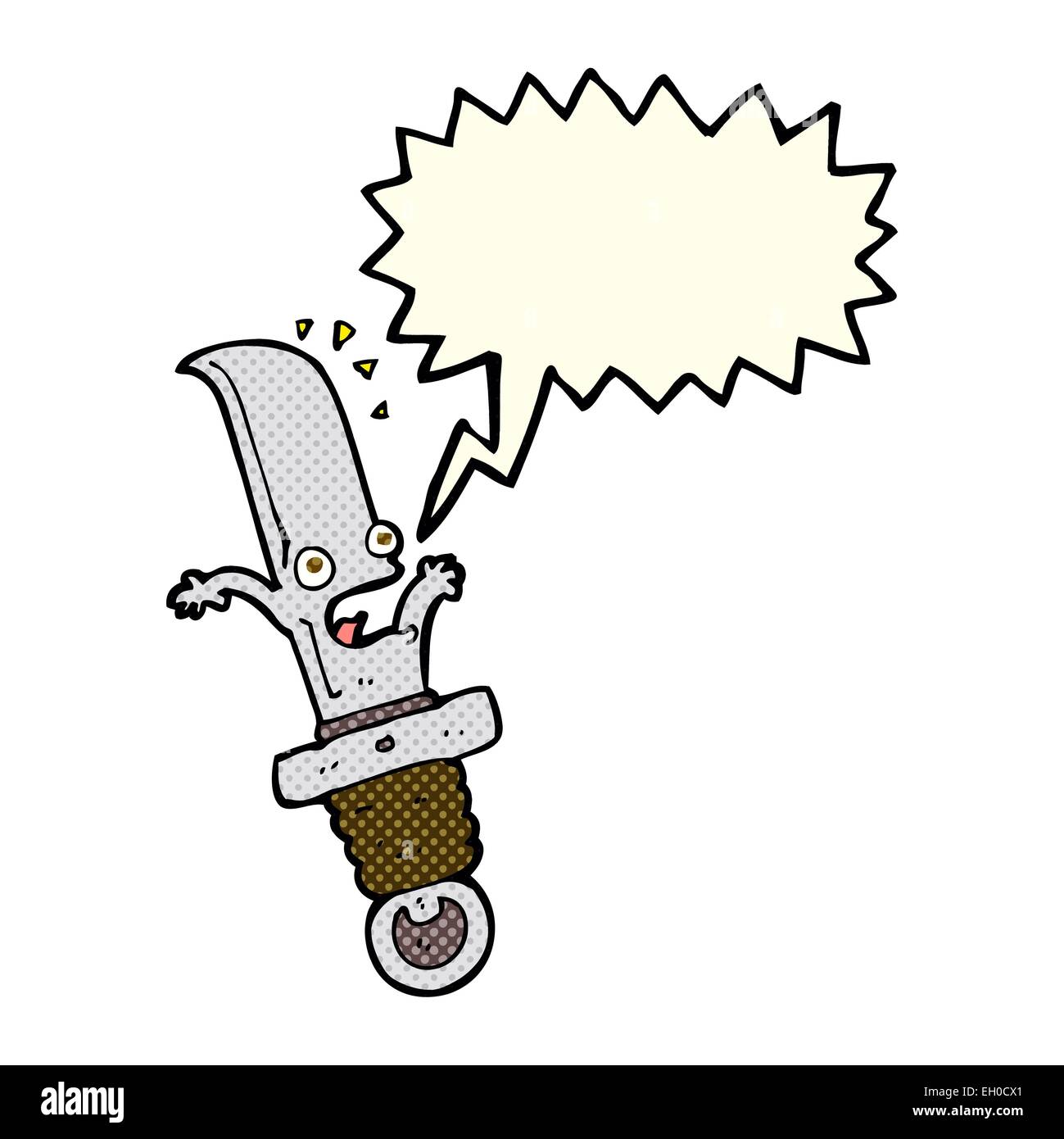 Cartoon frightened knife hi-res stock photography and images - Alamy