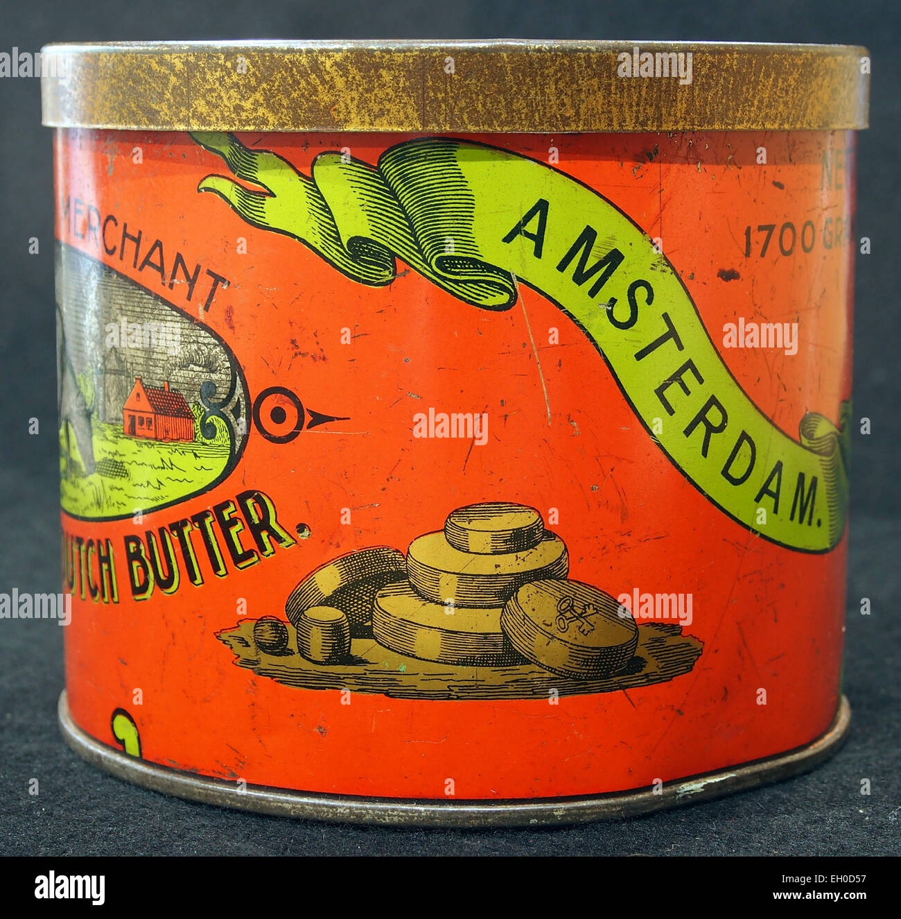 The preserved Dutch Buuter tin, marked with the name HJ Wijsman & Zonen ...