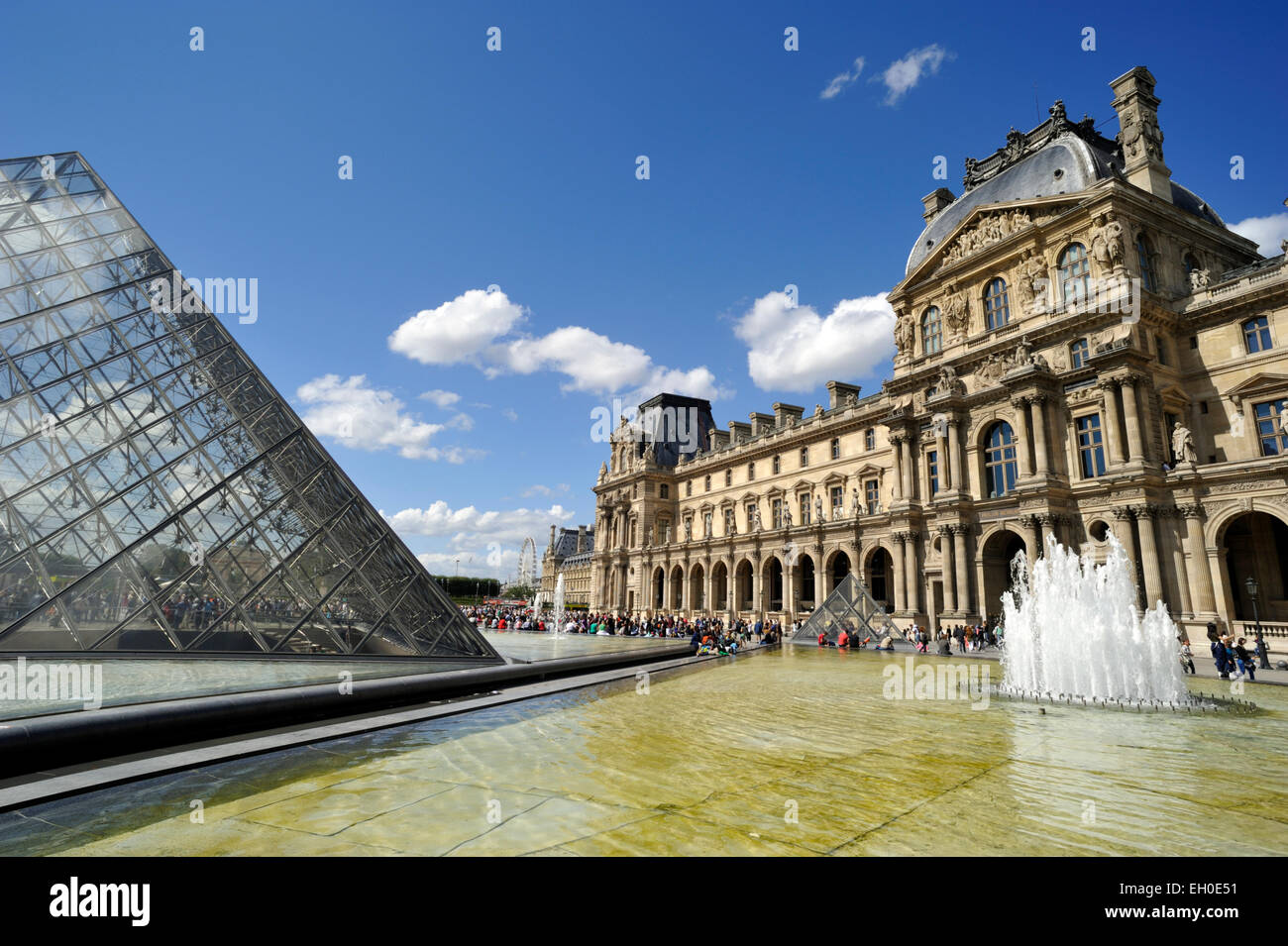 Louvre museum pyramid with hi-res stock photography and images - Alamy