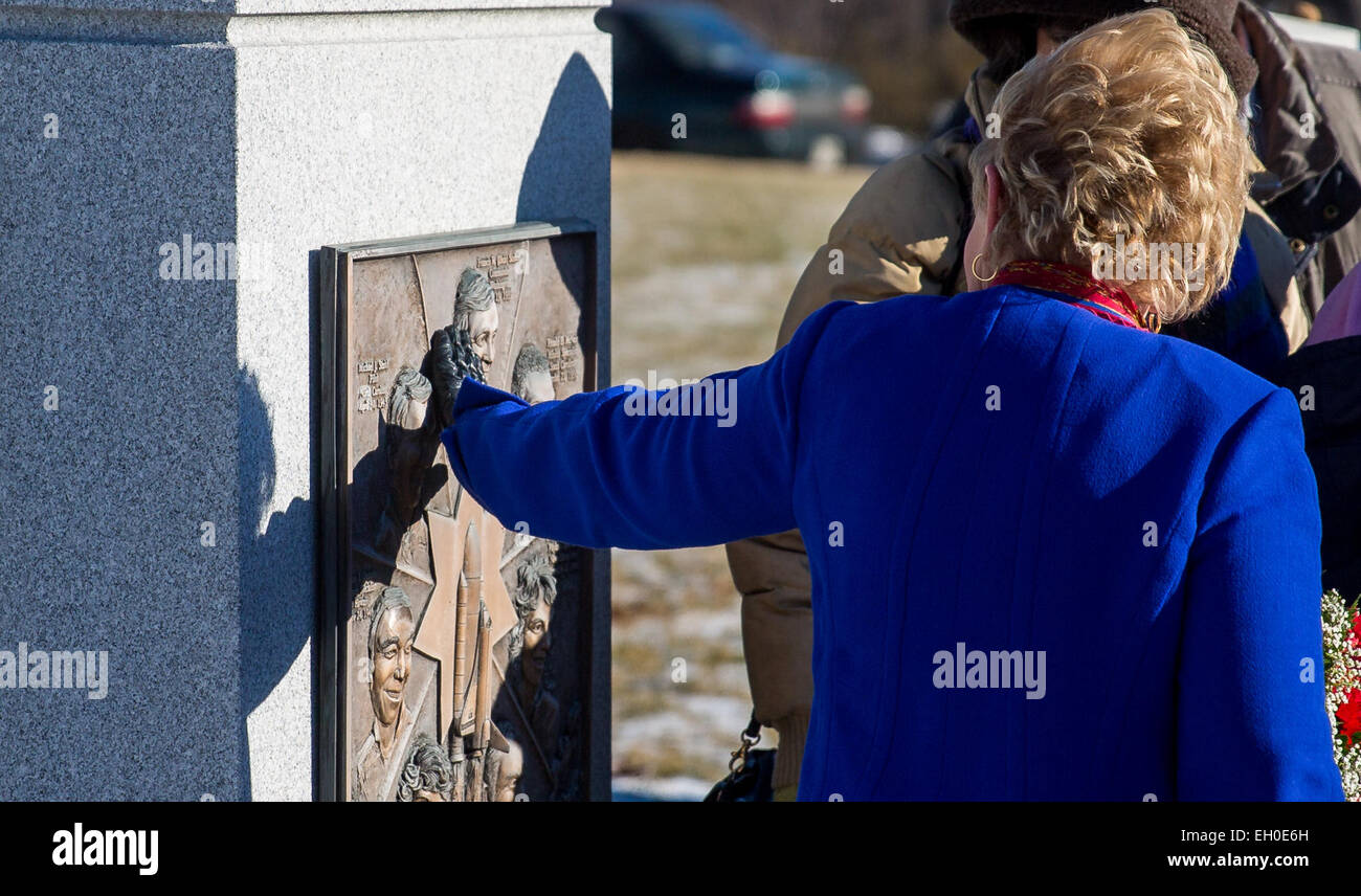 June Scobee Rodgers, widow of Challenger Commander Dick Scobee, attends ...