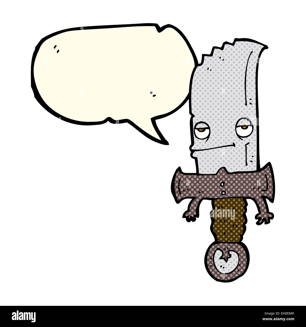 knife cartoon character with speech bubble Stock Vector Image & Art - Alamy