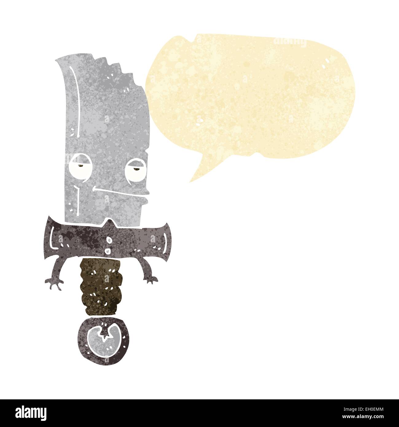 knife cartoon character with speech bubble Stock Vector Image & Art - Alamy