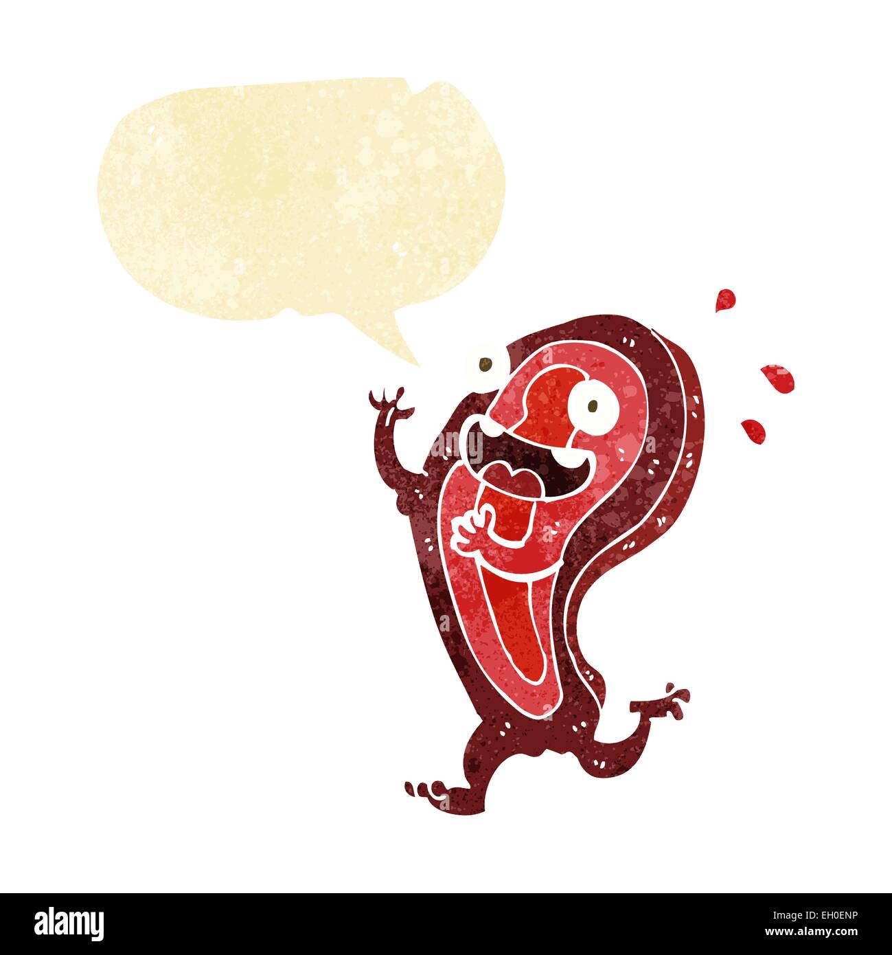 Cartoon character meat steak running Stock Vector Images - Alamy