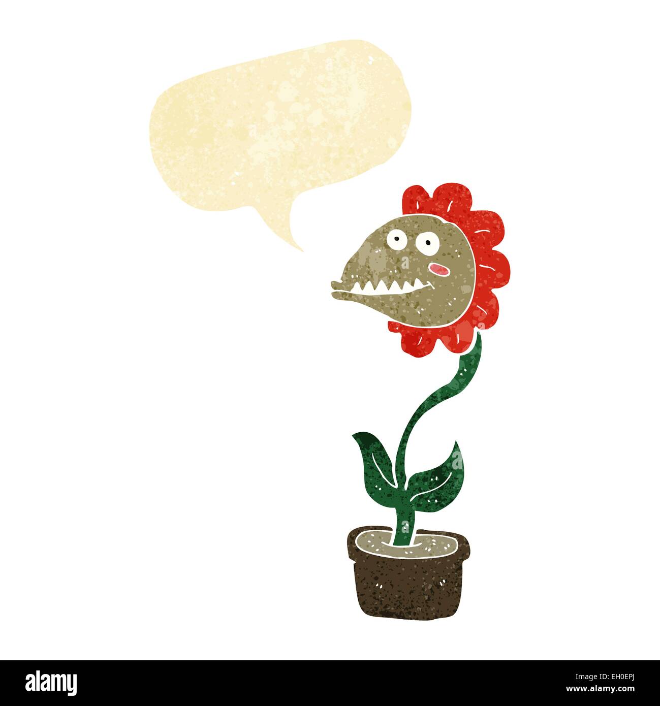 cartoon monster plant with speech bubble Stock Vector Image & Art - Alamy