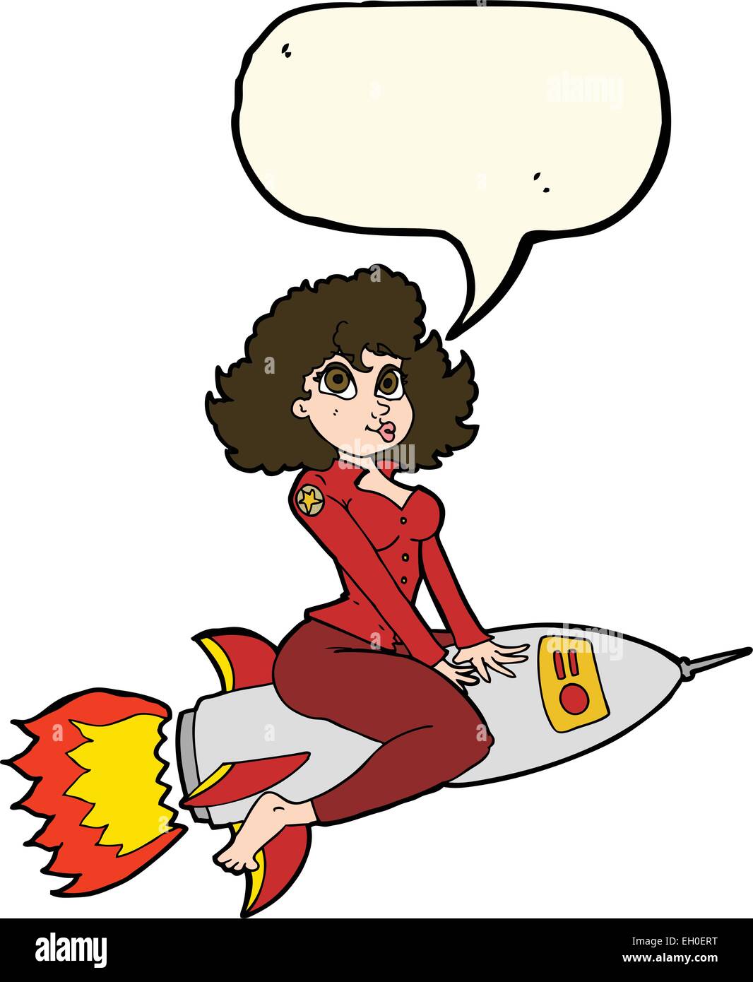 Rocket Girl Retro Pin Up Stock Photos & Rocket Girl Retro Pin Up Stock ...
