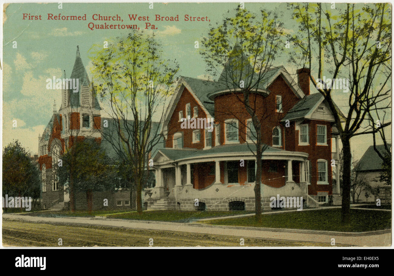 This vintage postcard from Quakertown, Pennsylvania, showcases the 1st ...