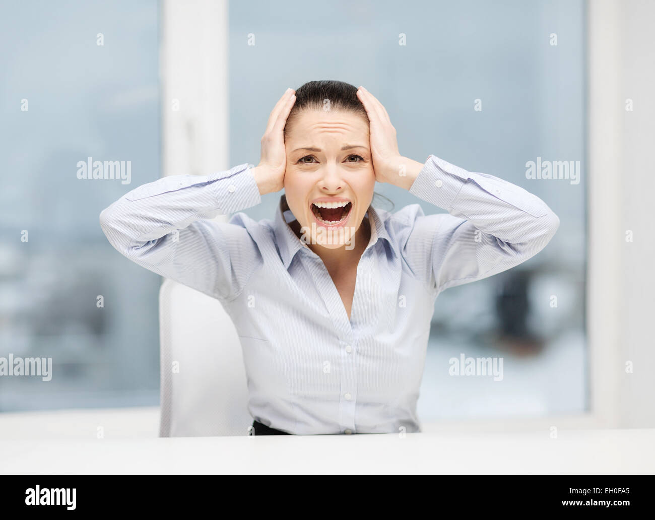 Office angry stressed hi-res stock photography and images - Alamy