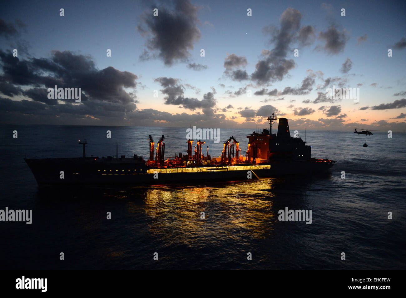 The Military Sealift Command fleet replenishment oiler USNS Guadalupe ...