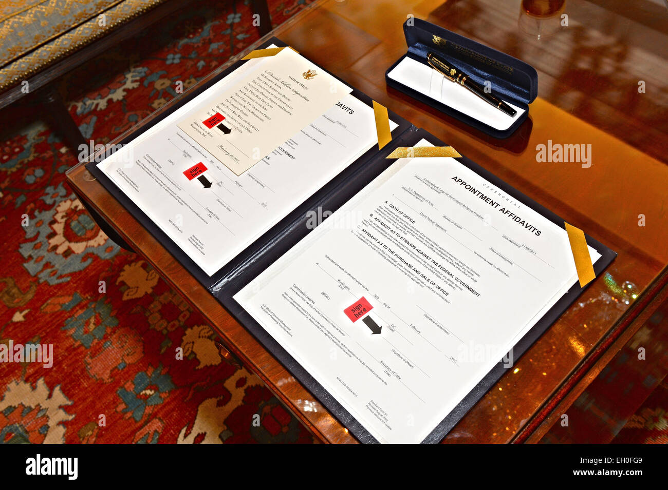 The appointment papers for Ambassador-at-Large for International ...