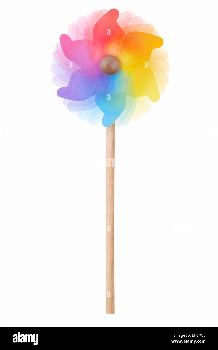 Pinwheel, colorful toy moving Stock Photo - Alamy