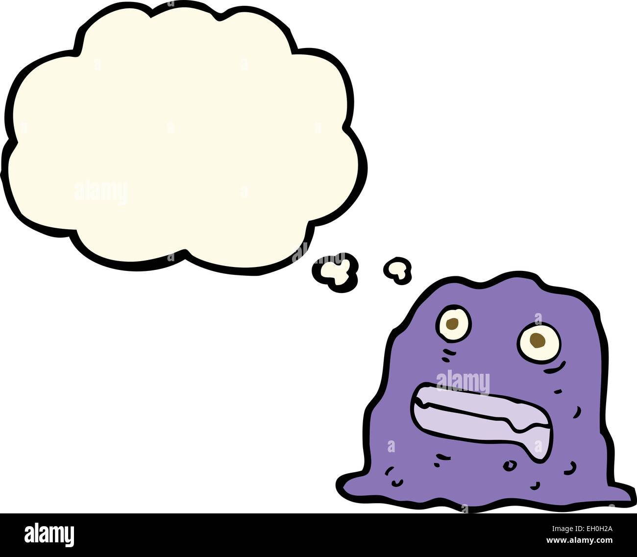 cartoon slime creature with thought bubble Stock Vector Image & Art - Alamy
