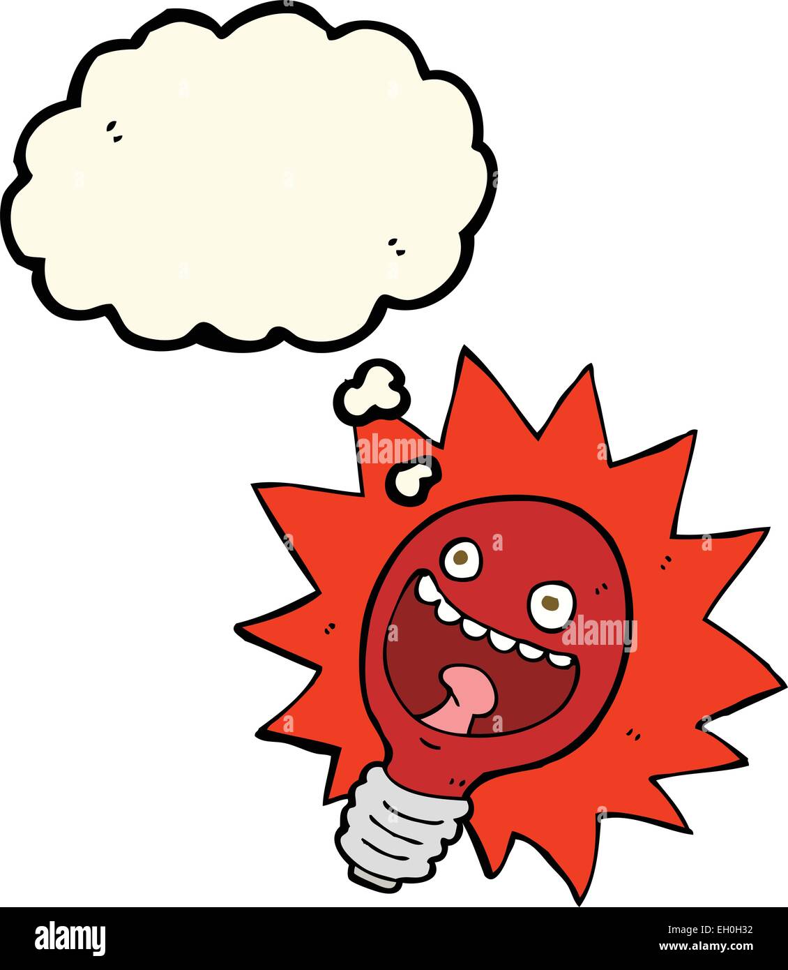 Cartoon lightbulb thought bubble hi-res stock photography and images ...